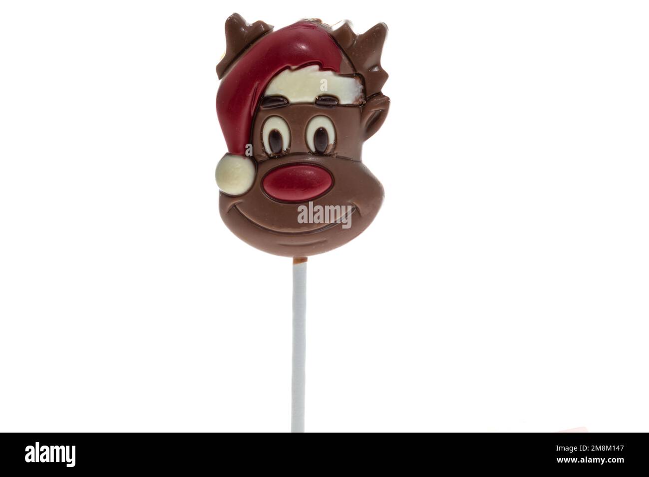 Milk chocolate christmas character figurine on a lolly stick - white ...