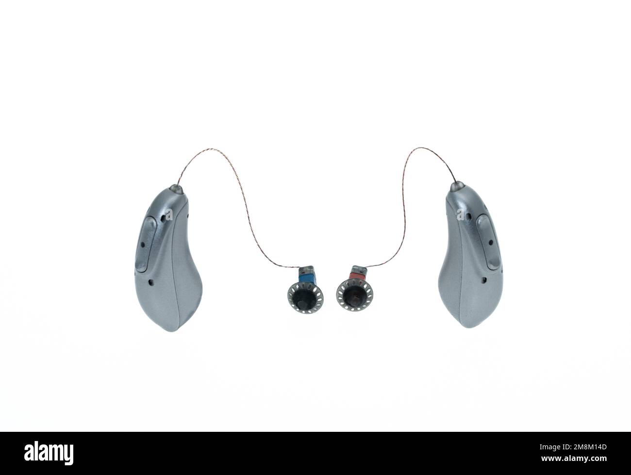Modern electronic hearing aids - white background Stock Photo - Alamy
