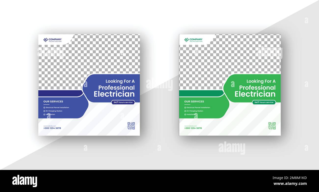 Two colorful business card templates with contact information on them ...