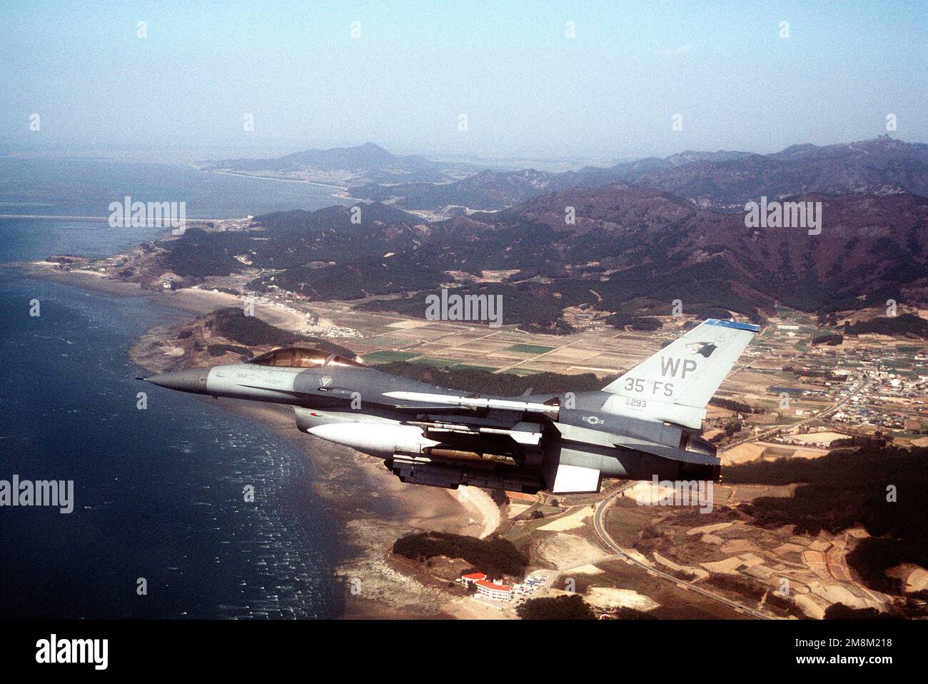 F-16 Falcon "WOLFPACK" aircraft from the 80th Fighter Squadron, 35th ...