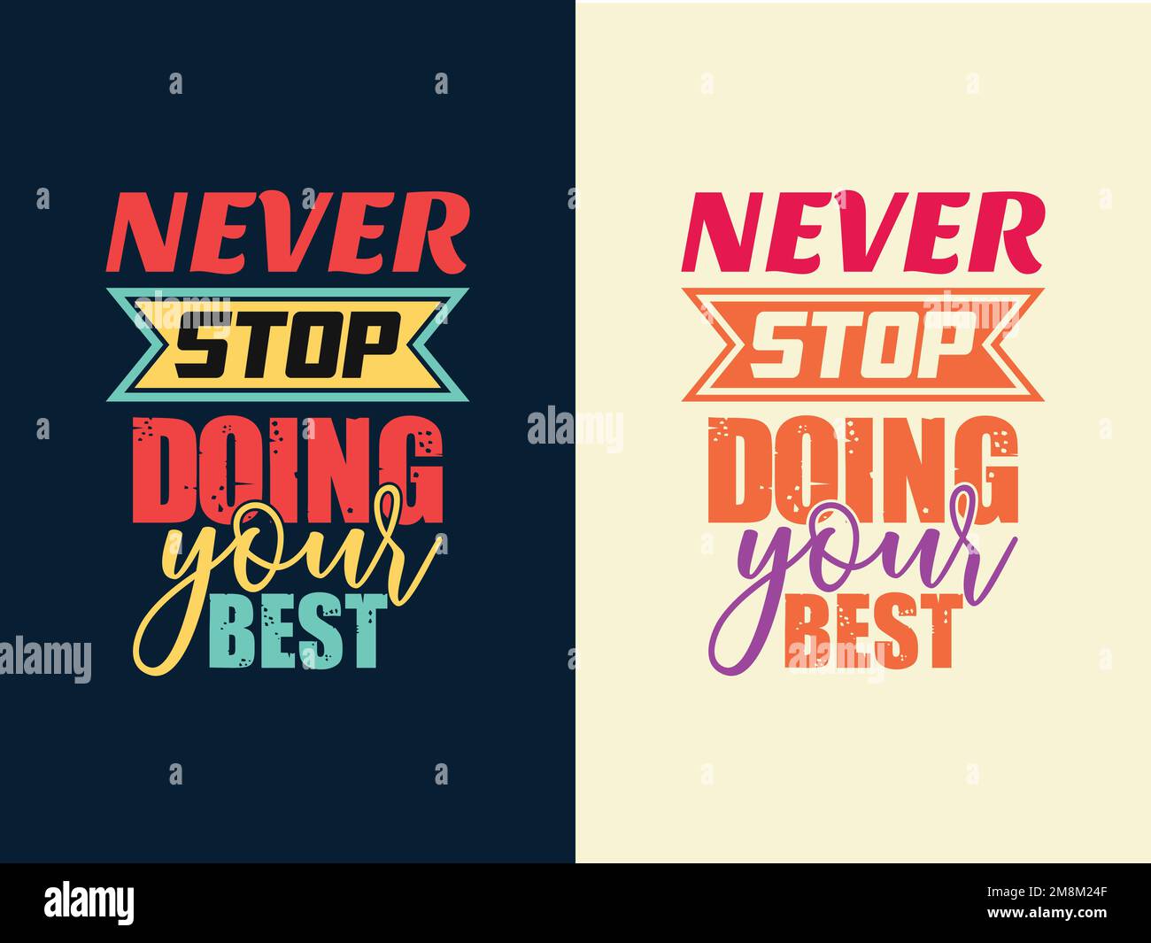An illustration of a quote on two different colored backgrounds Stock ...