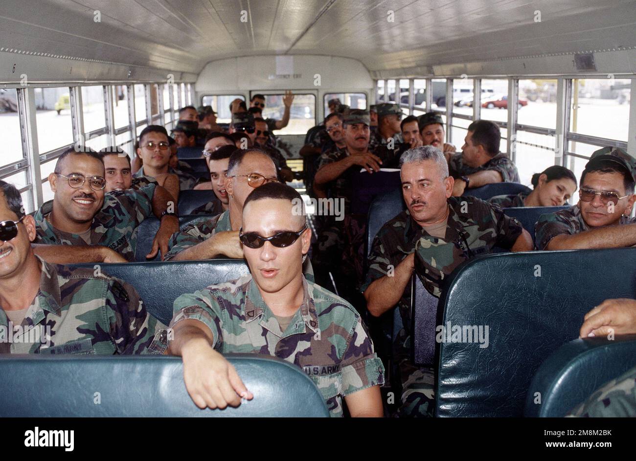 Members of the 770th Military Company, Army National Guard, Aquadilla ...