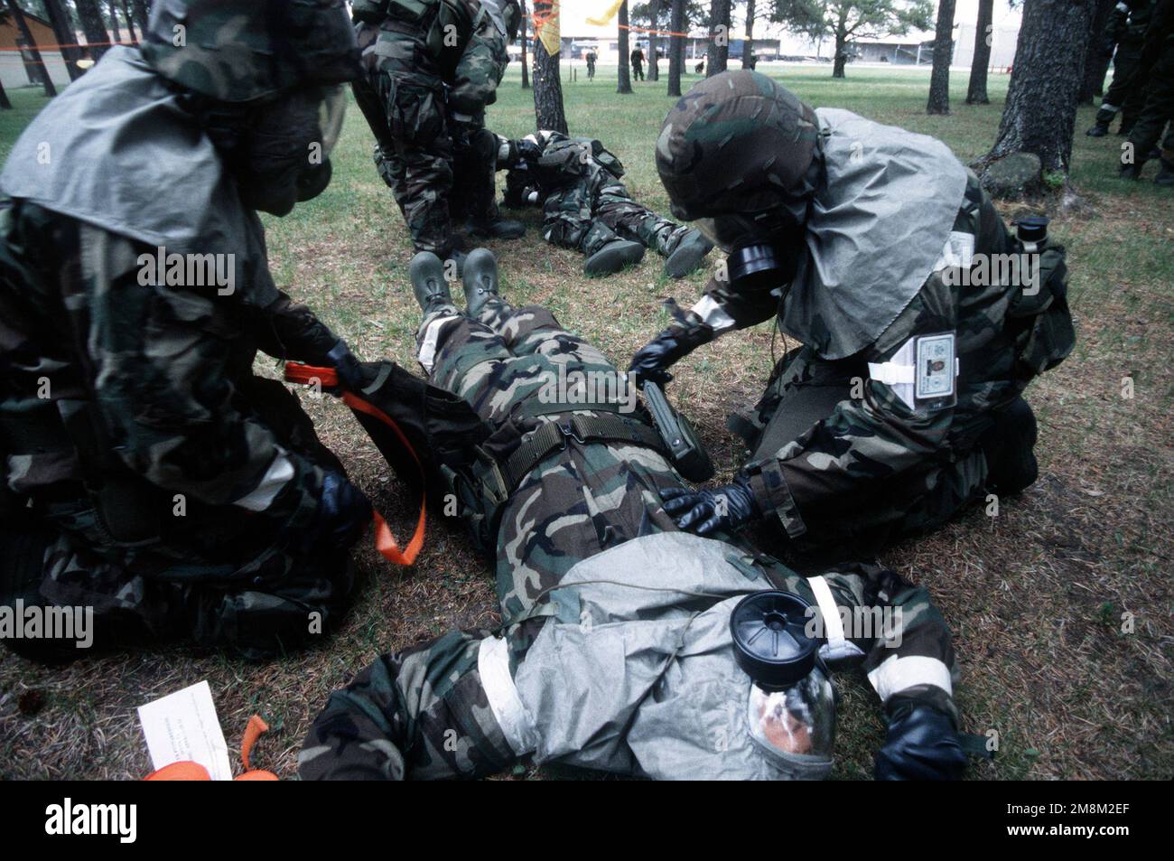 Participants at the Combat Readiness Training Center, attend to a ...