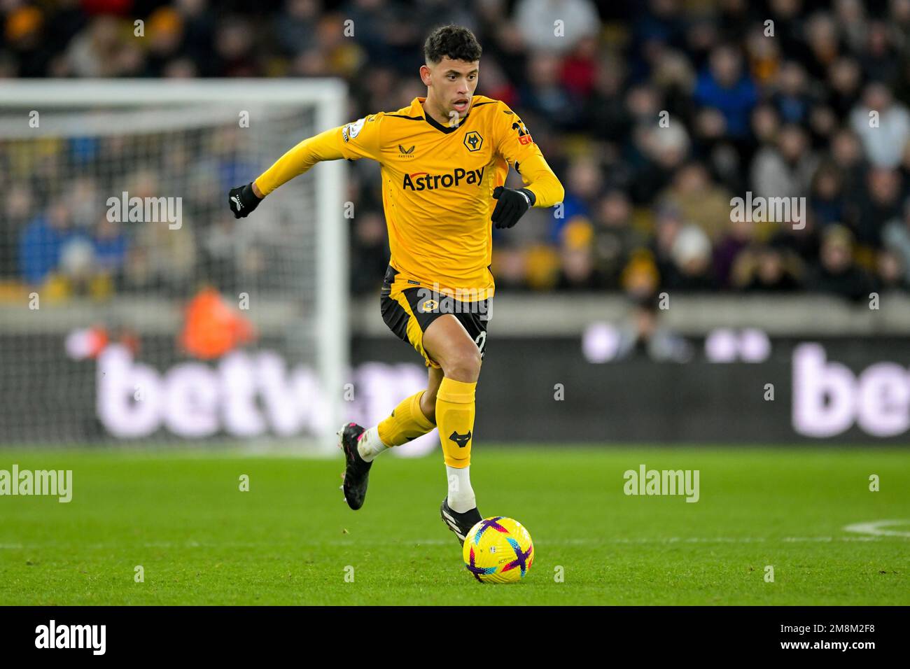 Matheus Nunes #27 of Wolverhampton Wanderers with the ball during the ...
