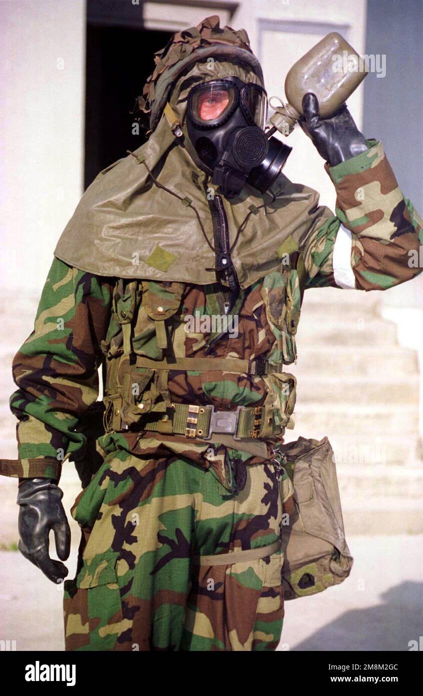 A US Marine from the Chemical Biological International Reaction Force ...