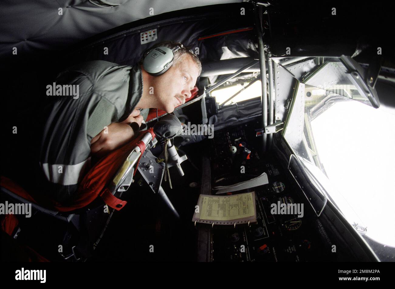 MASTER SGT. Plonski, boom operator on the KC-135 from the 146th Air ...