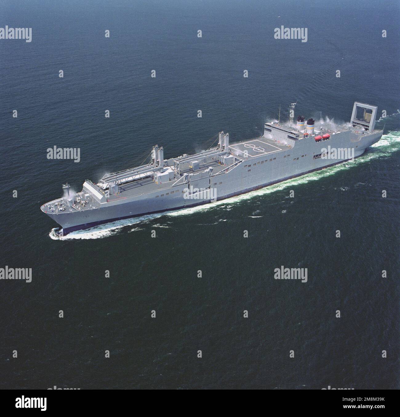 Aerial port bow view of the Military Sealift Command (MSC) vehicle transport ship USNS Gordon (T ...