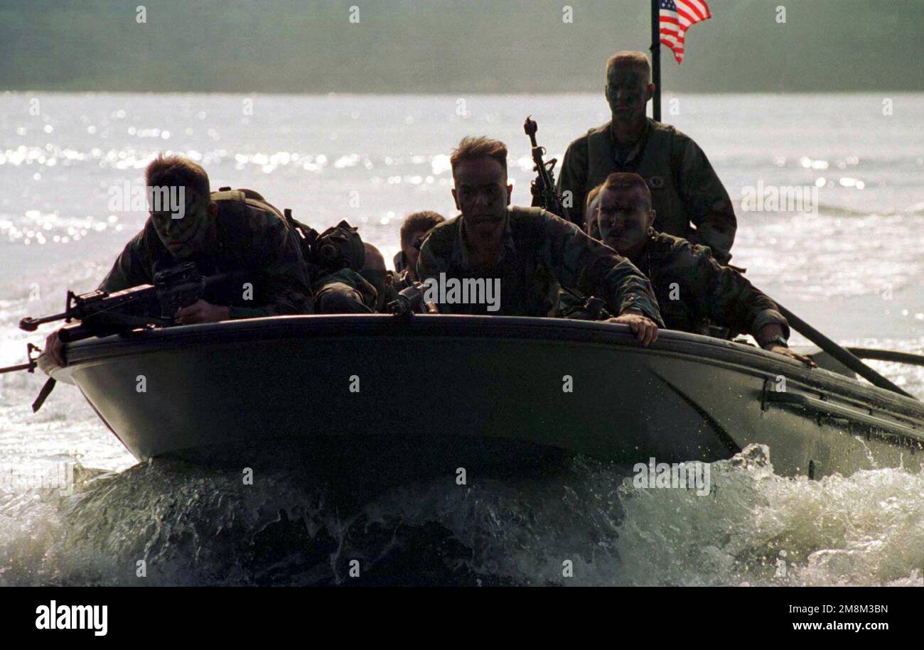 A close up view of US Marines from "C" Company, 1ST Battalion, 6th ...