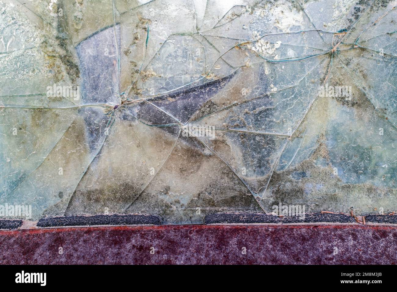 Cracked rear window of a rusty antique car Stock Photo - Alamy