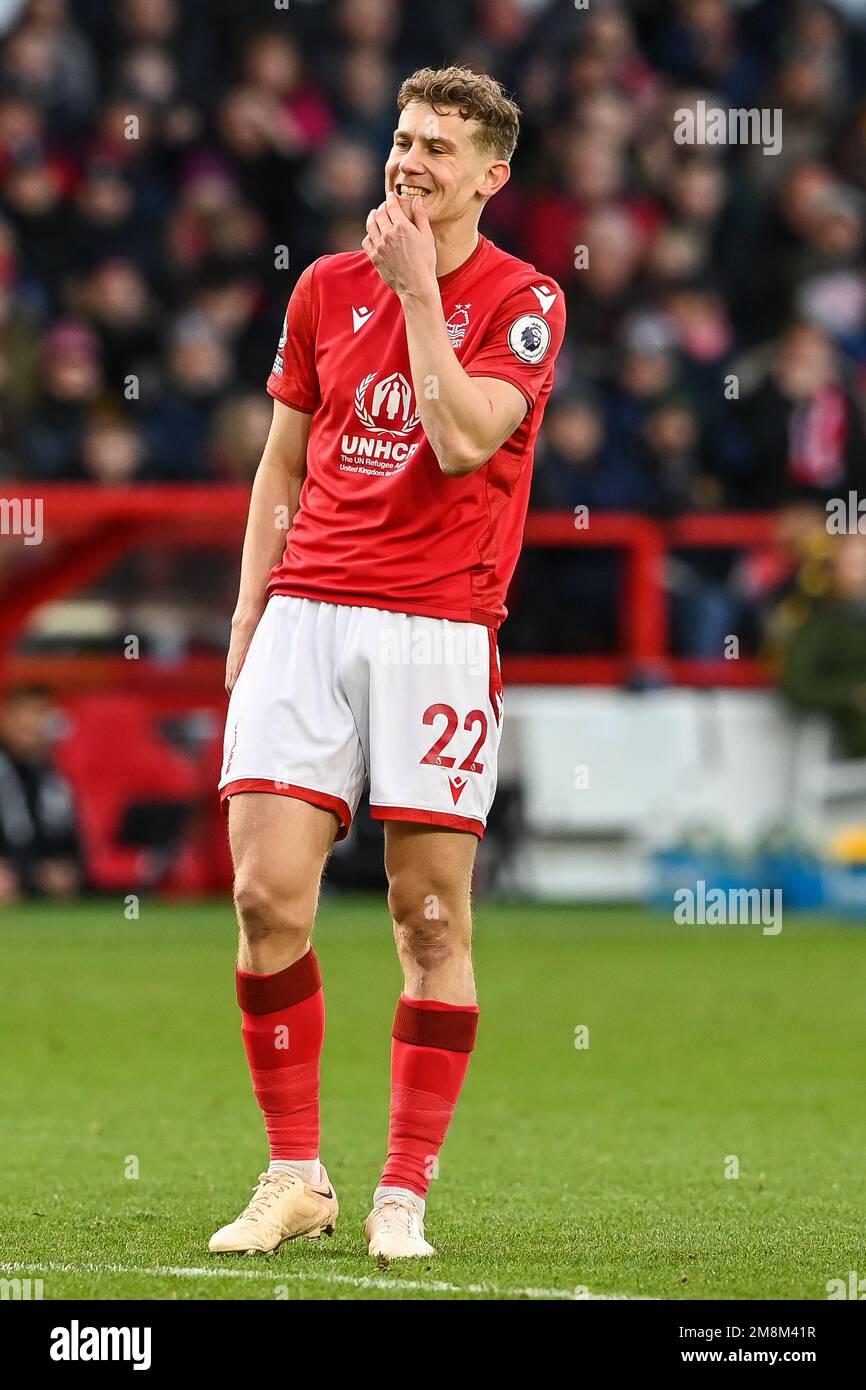 Ryan Yates #22 of Nottingham Forest during the Premier League match ...