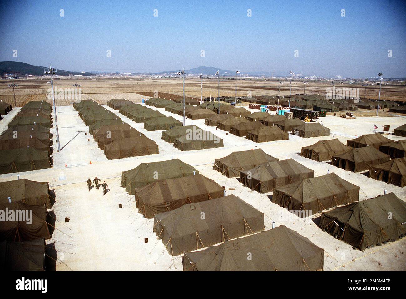 In nine days Air Force and Army civil engineers built this 136-tent ...