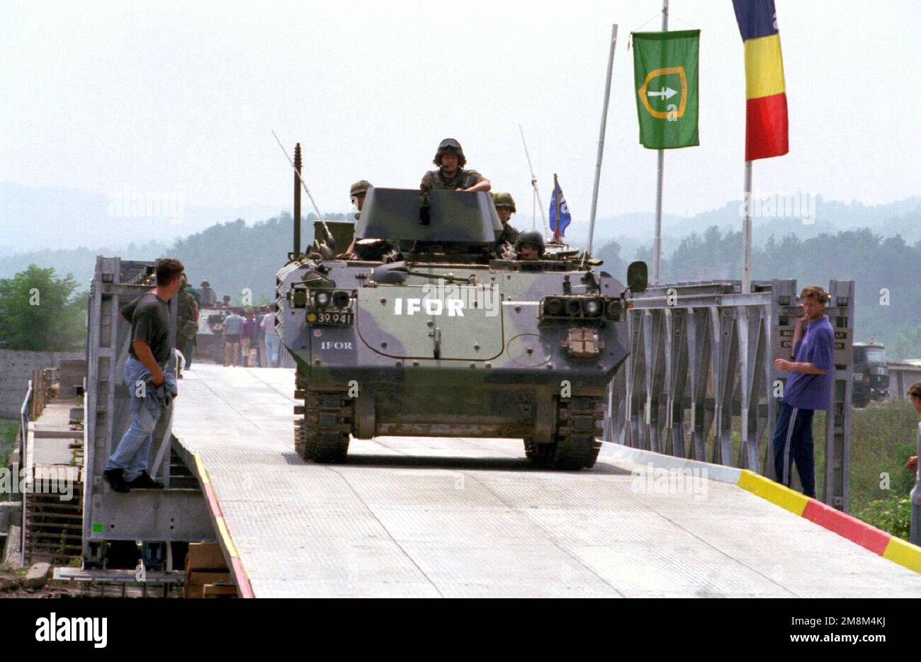 Nordic forces assigned to protect the recently completed bridge drive ...