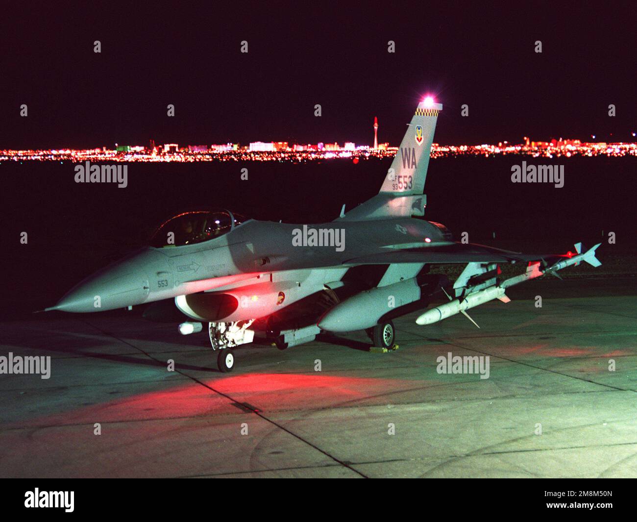 An F-16 "Fighting Falcon" from the U.S. Air Force Fighter Weapons ...