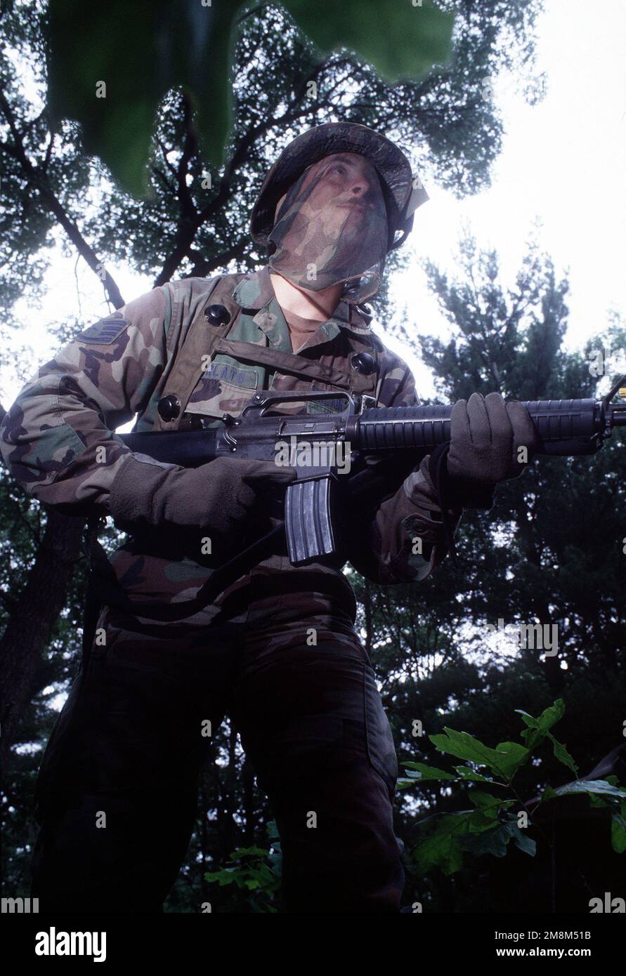 At the Volk Field Combat Readiness Training Center, with M-16 at the ...