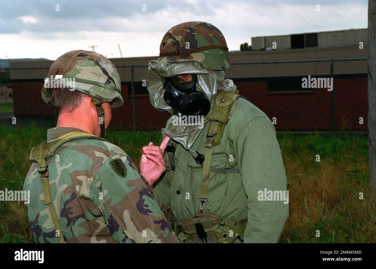 STAFF SGT. W. Brower, 52nd Engineer Battalion, checks out his soldiers ...
