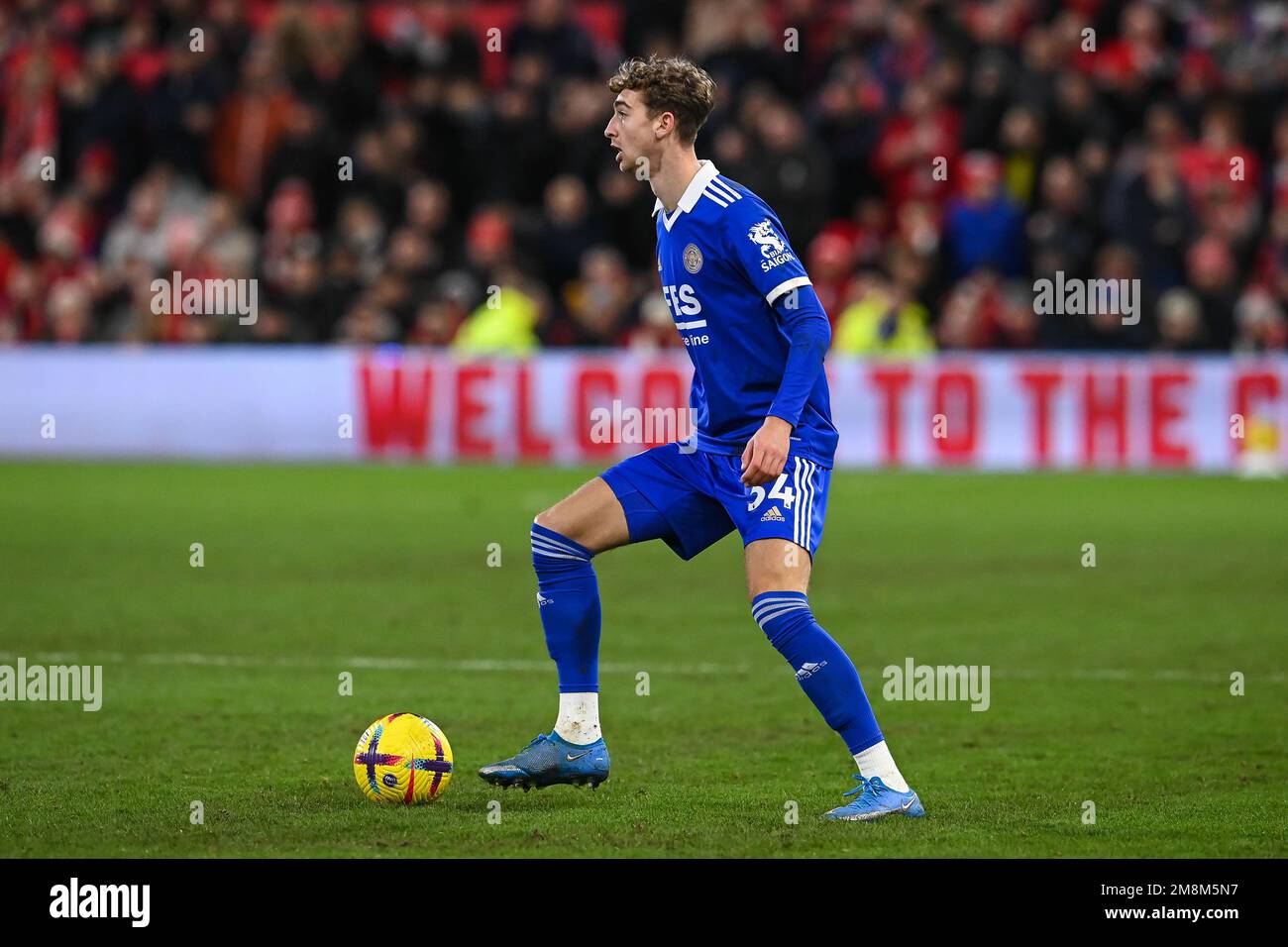 Lewis Brunt #34 of Leicester City in action during the Premier League ...