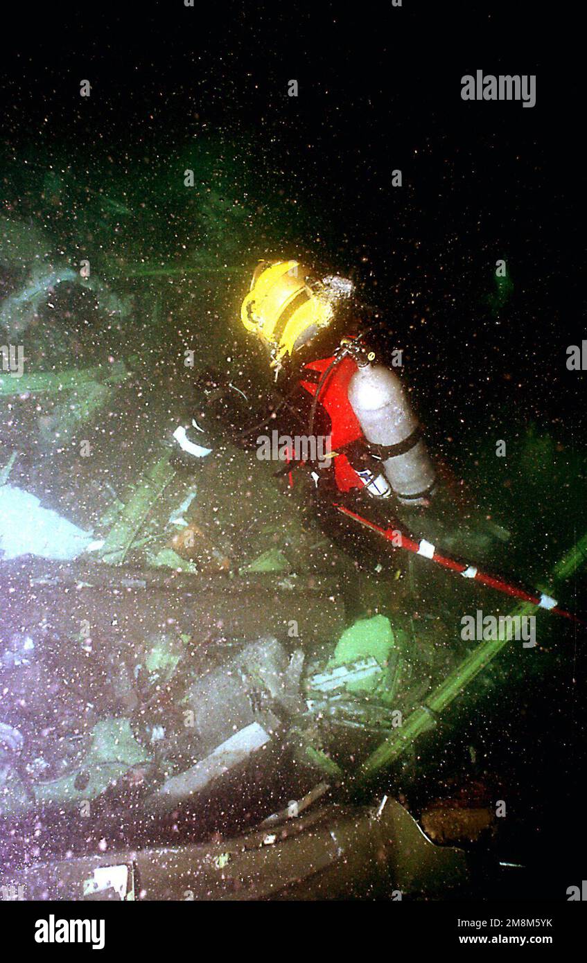 US Navy Engineman 2nd Class, Diver, Anthony Bartelli "walks on the ...