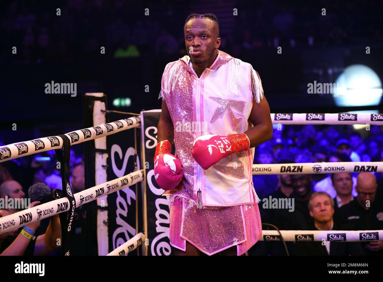 KSI inside the ring ahead of the cruiserweight fight against FaZe ...