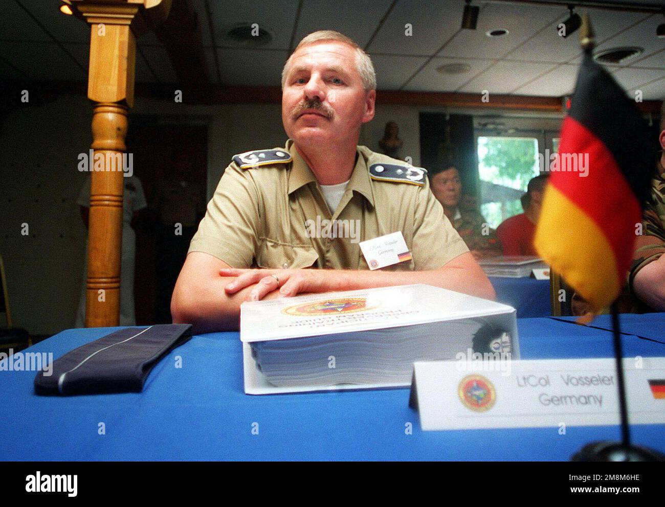A close up view of German Army Lieutenant Colonel Vosseler part of the ...