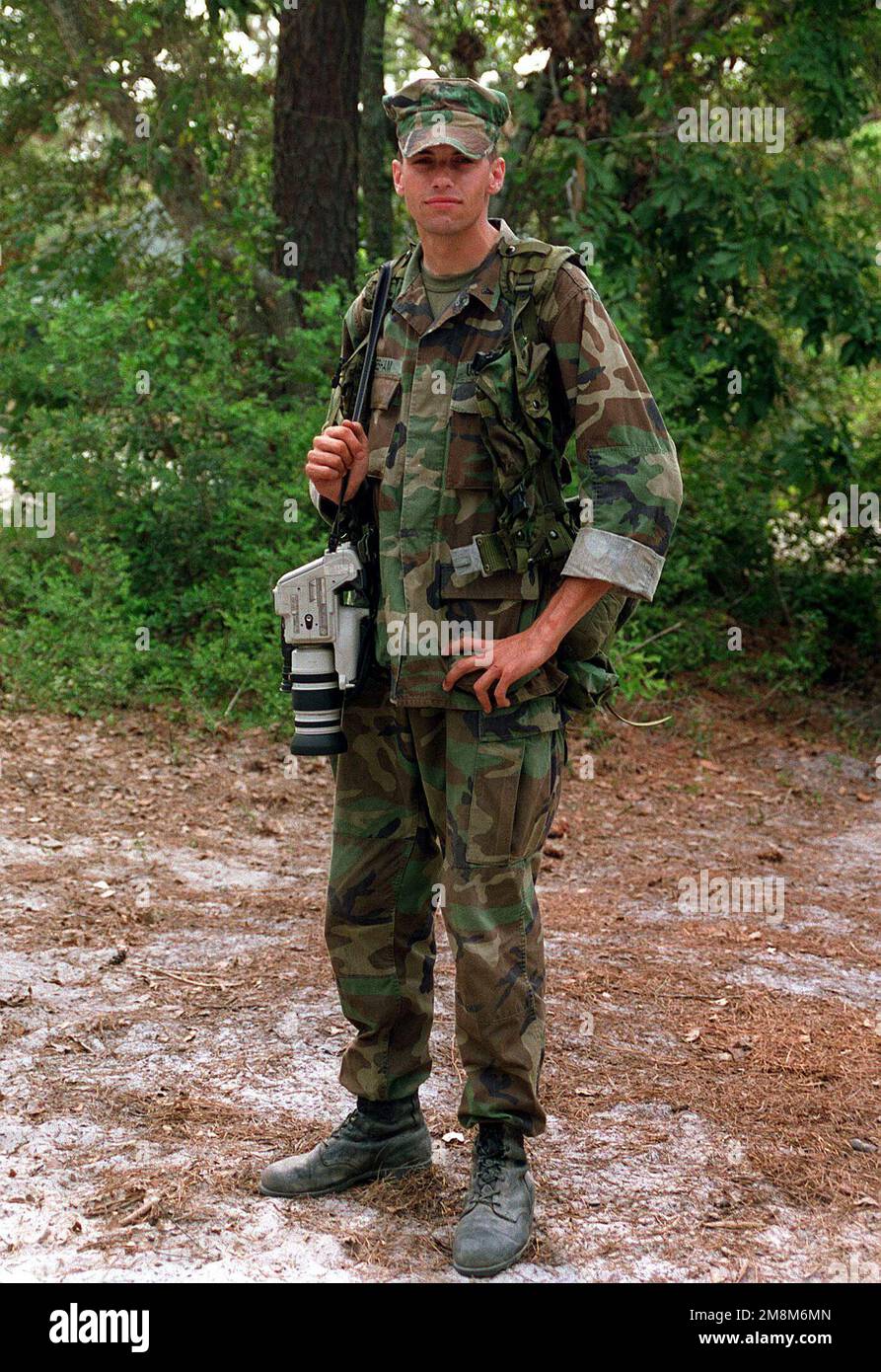 US Marine Corps Lance Corporal John C. Gresham, a Combat Photographer ...