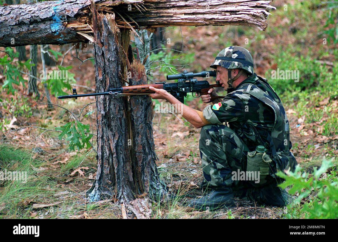 A Hungarian Soldier aims through the PSO-1 telescope mounted atop his 7 ...