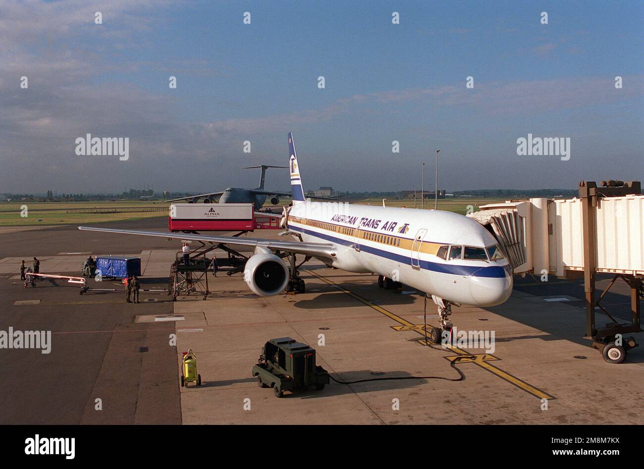 The American Trans Air Boeing 757, known as the Freedom Bird is parked ...