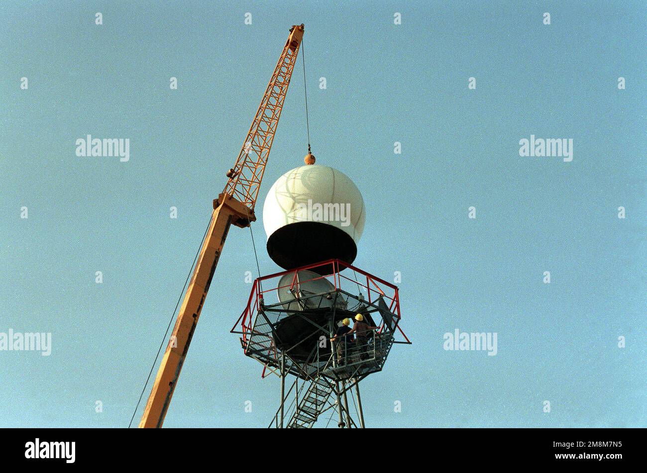 The FP77 weather radar, which was installed in 1968, is being removed ...