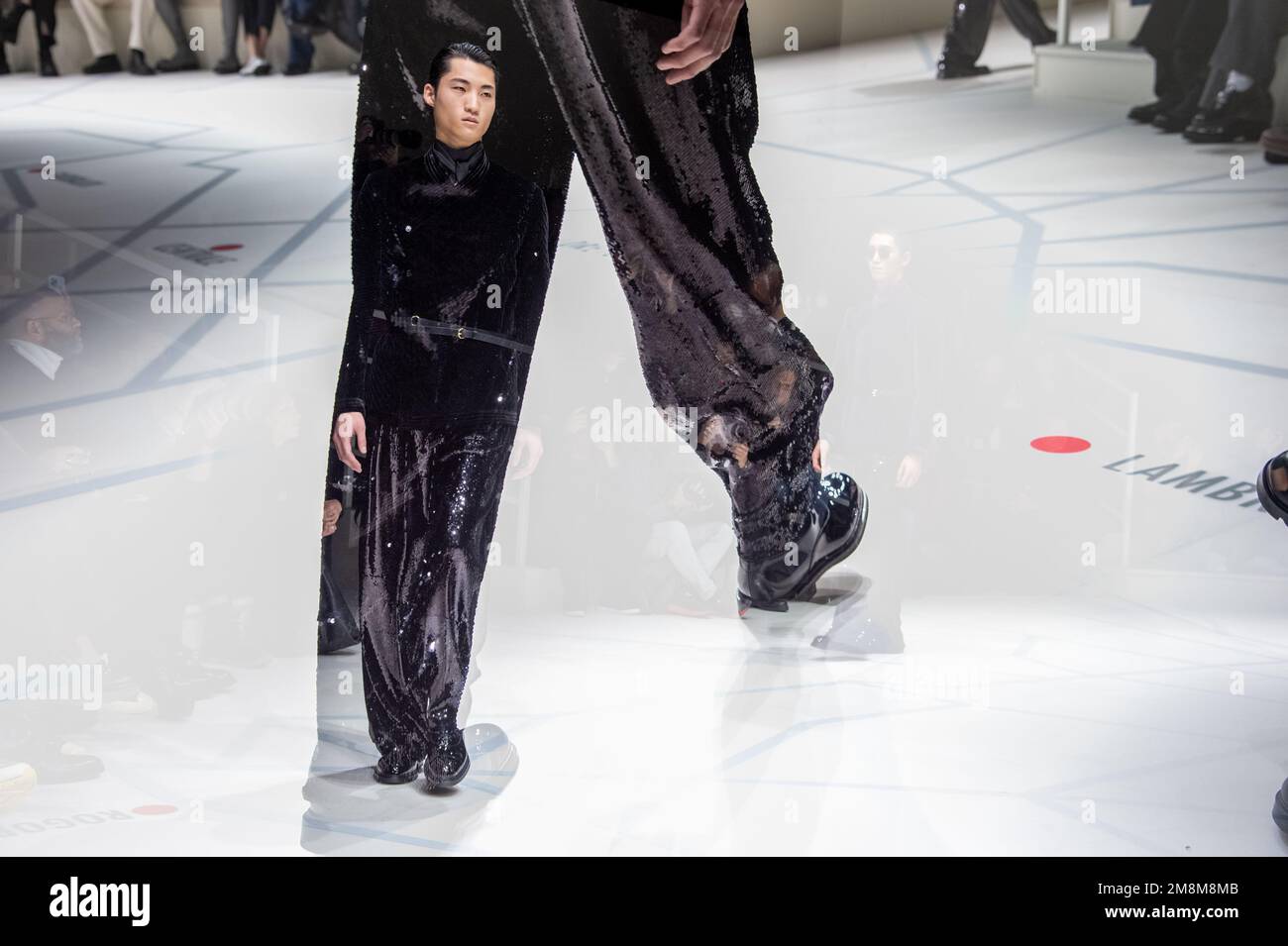 Milan Fashion Week Men Fall/Winter 23-24 Emporio Armani Fashion Show ...