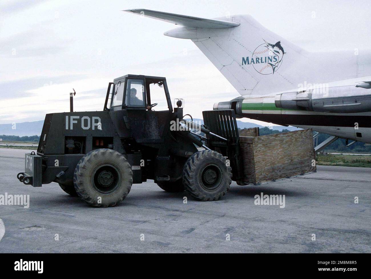 An airman from the 4100th Group Provisional, Tuzla Air Base, Bosnia and ...