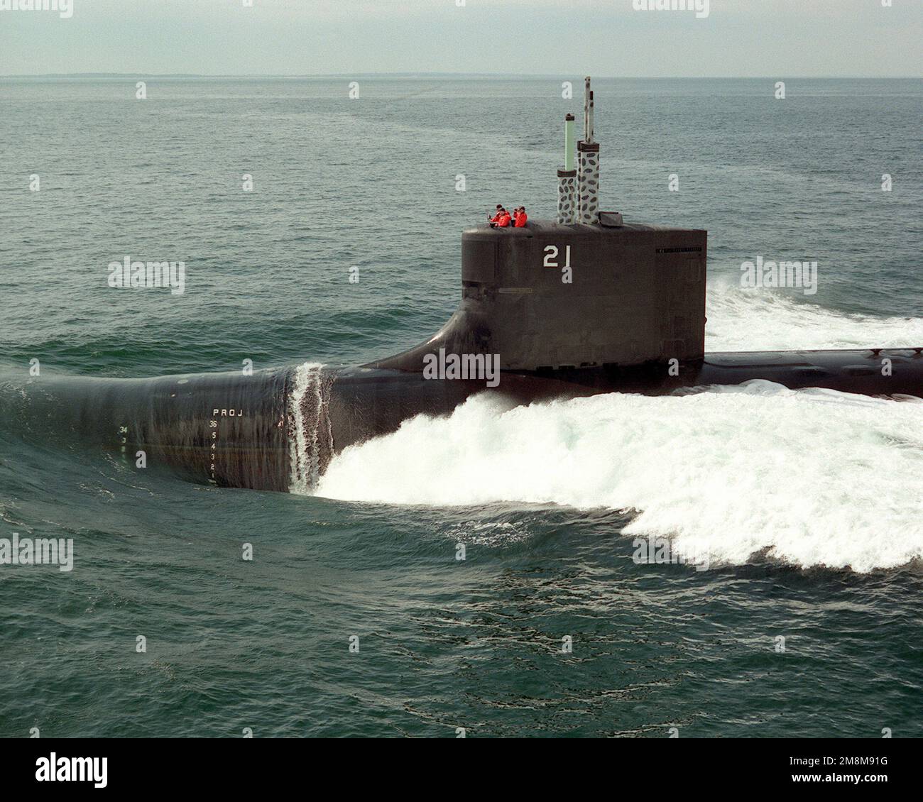 The U.S. Navys newest attack submarine, USS SEAWOLF (SSN 21), conducts ...