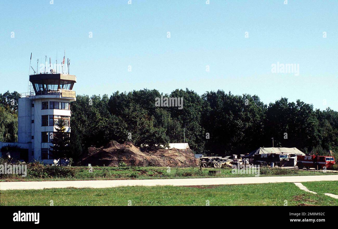 The air traffic control tower and 4100th Group Provisional equipment ...
