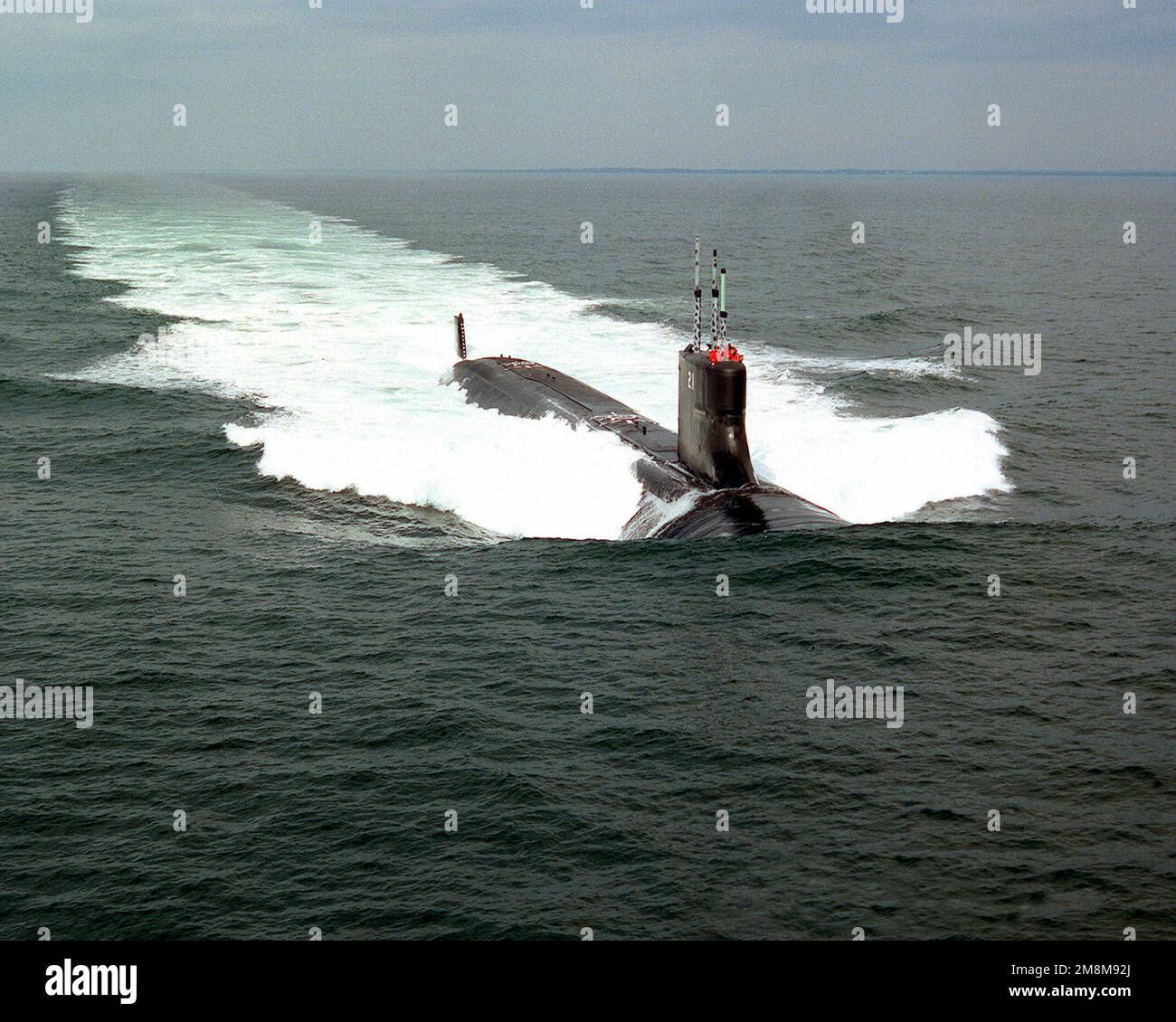 The U.S. Navys newest attack submarine, USS SEAWOLF (SSN 21), conducts Bravo sea trials off the ...