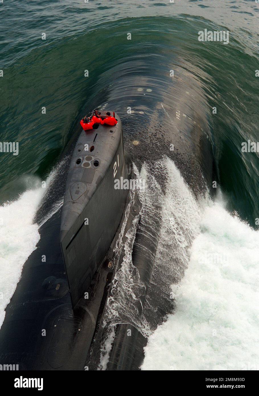 The U.S. Navys newest attack submarine, USS SEAWOLF (SSN 21), conducts Bravo sea trials off the ...