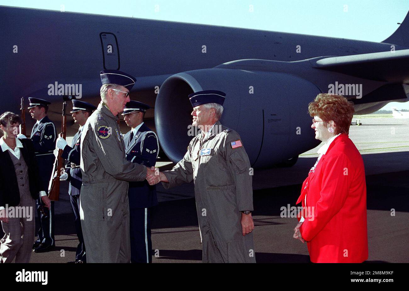 GEN. Walter Kross, Commander, Air Mobility Command is greeted by Brig ...