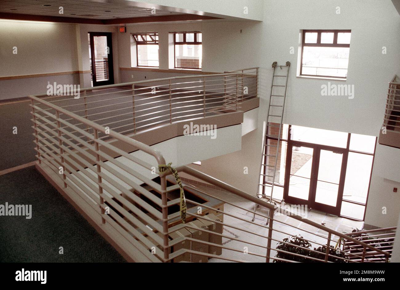 Lobby entrance to Building P12420, new barracks complex on North Fort ...