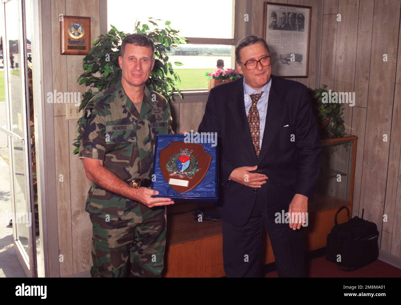 MAJ. GEN. John W. Hendrix, commander, 3d Infantry Division (M), shows a ...
