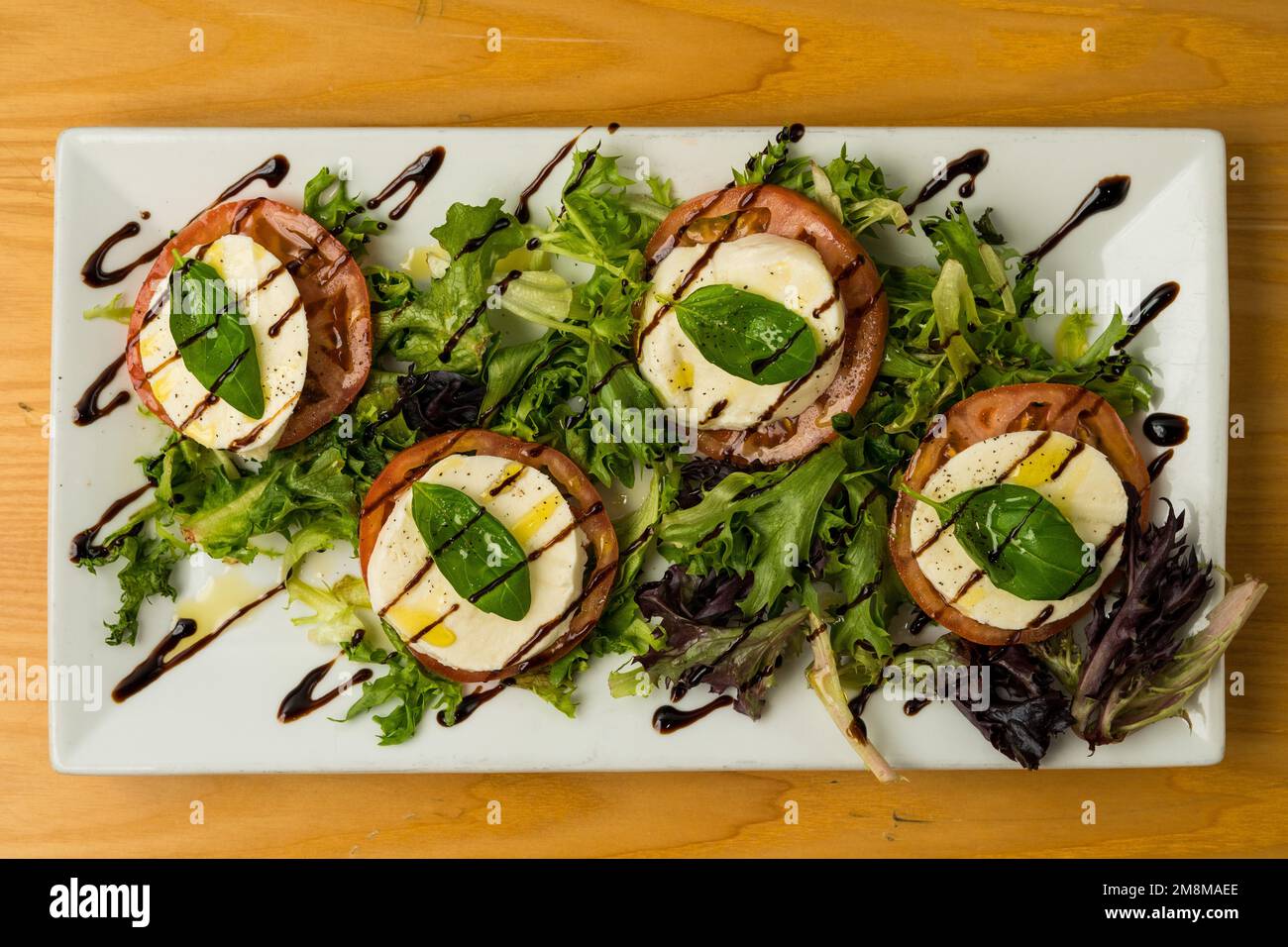 Plate tasty caprese salad hi-res stock photography and images - Alamy