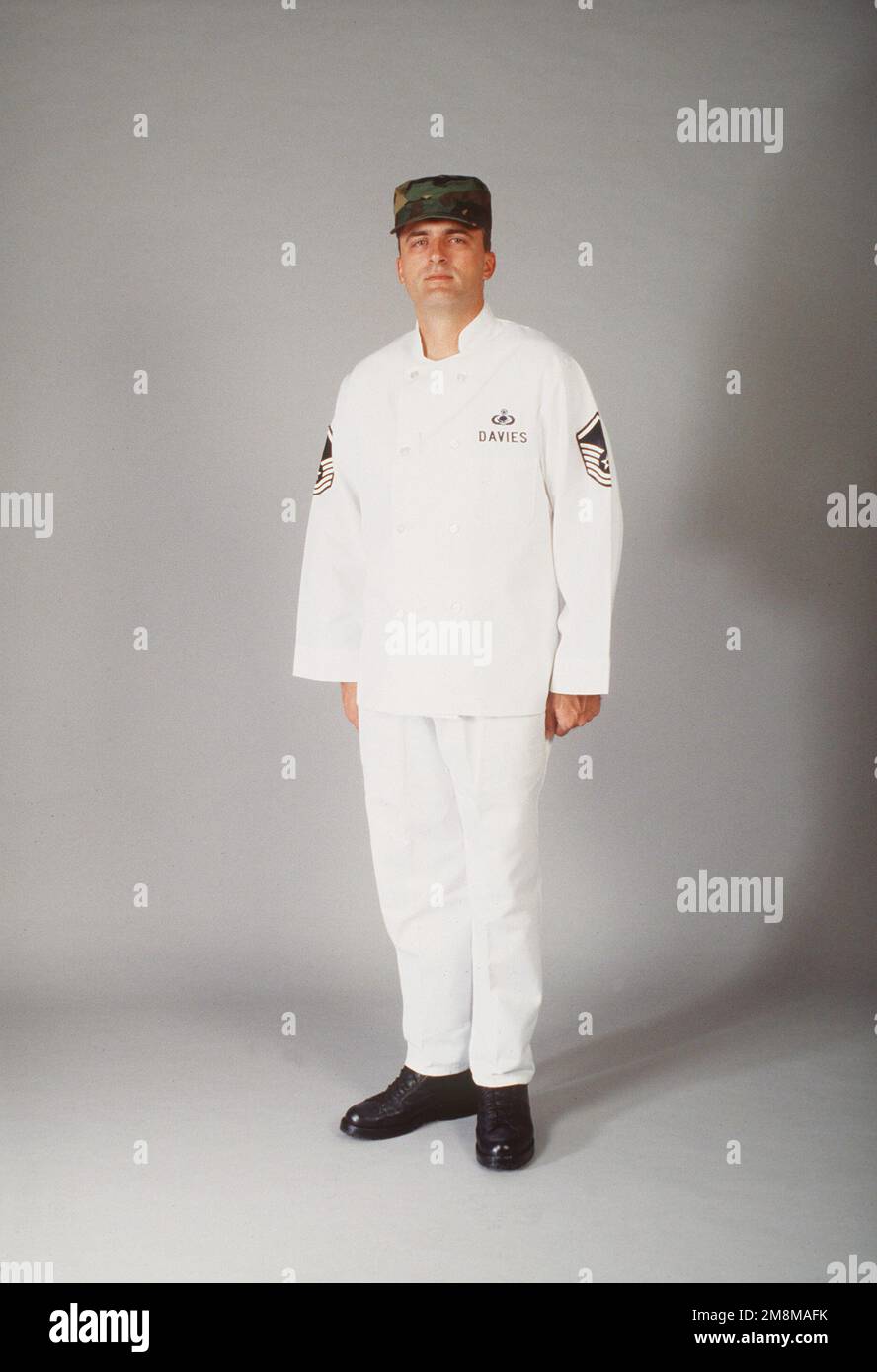 SENIOR AIRMAN Owen Davies models the proposed field mess uniform with ...