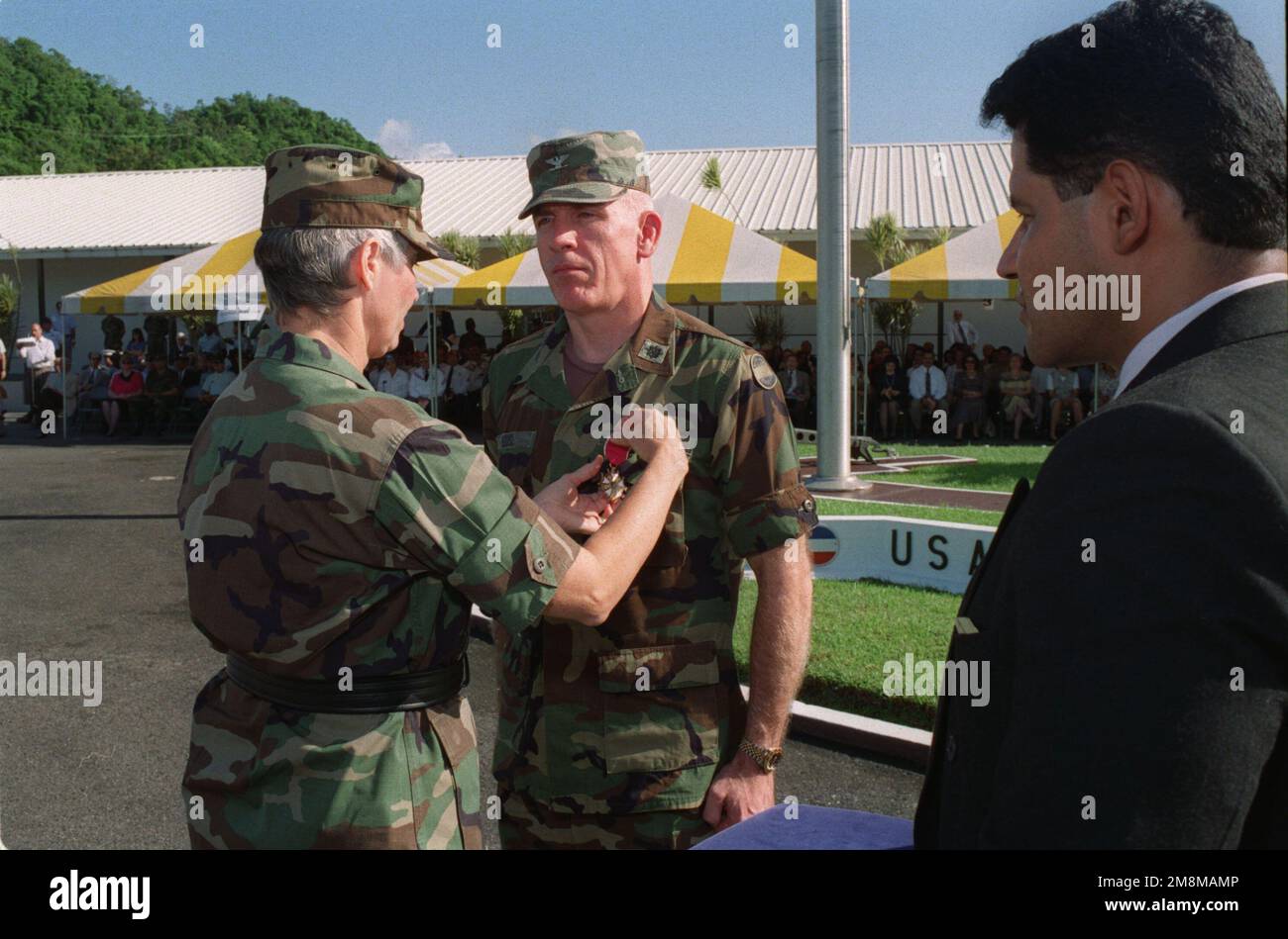 MAJ. GEN. Patricia R. P. Hickerson, DCSPIM-FORSCOM, pins the Legion of ...