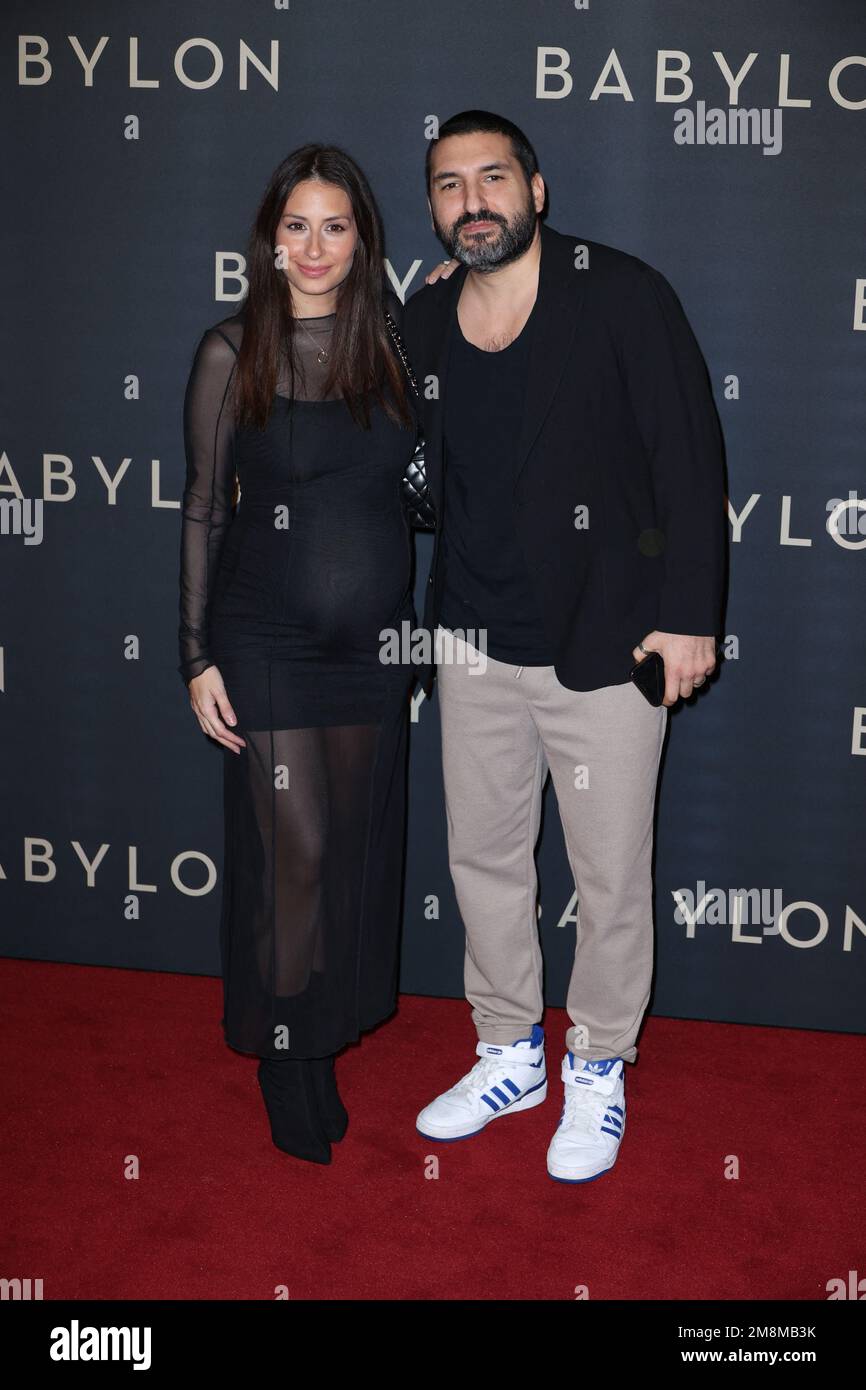 Paris, France. 14th Jan, 2023. Ibrahim Maalouf and his wife Hiba Tawaji ...