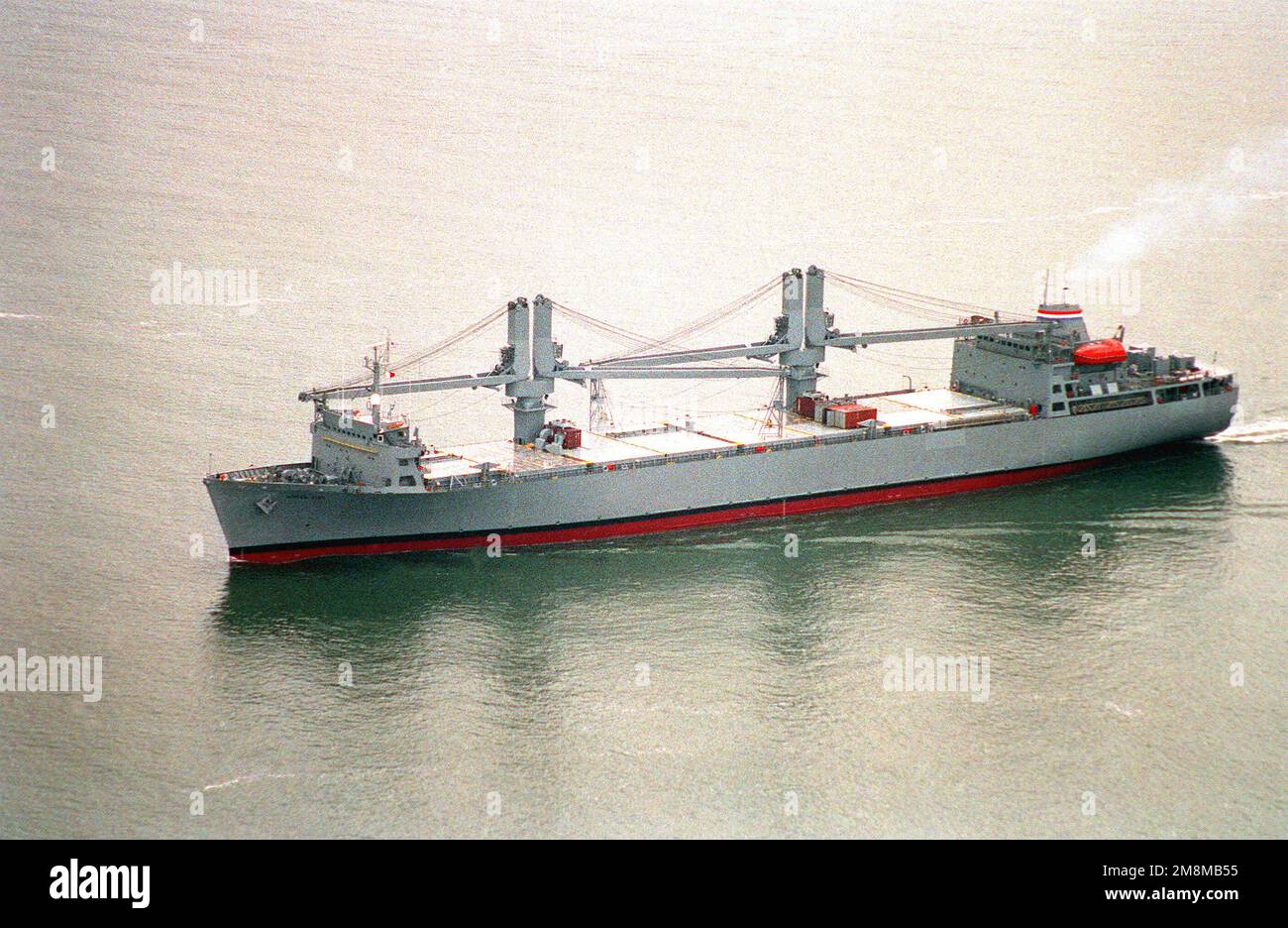 An aerial port bow view of the auxiliary crane ship EQUALITY STATE (T ...