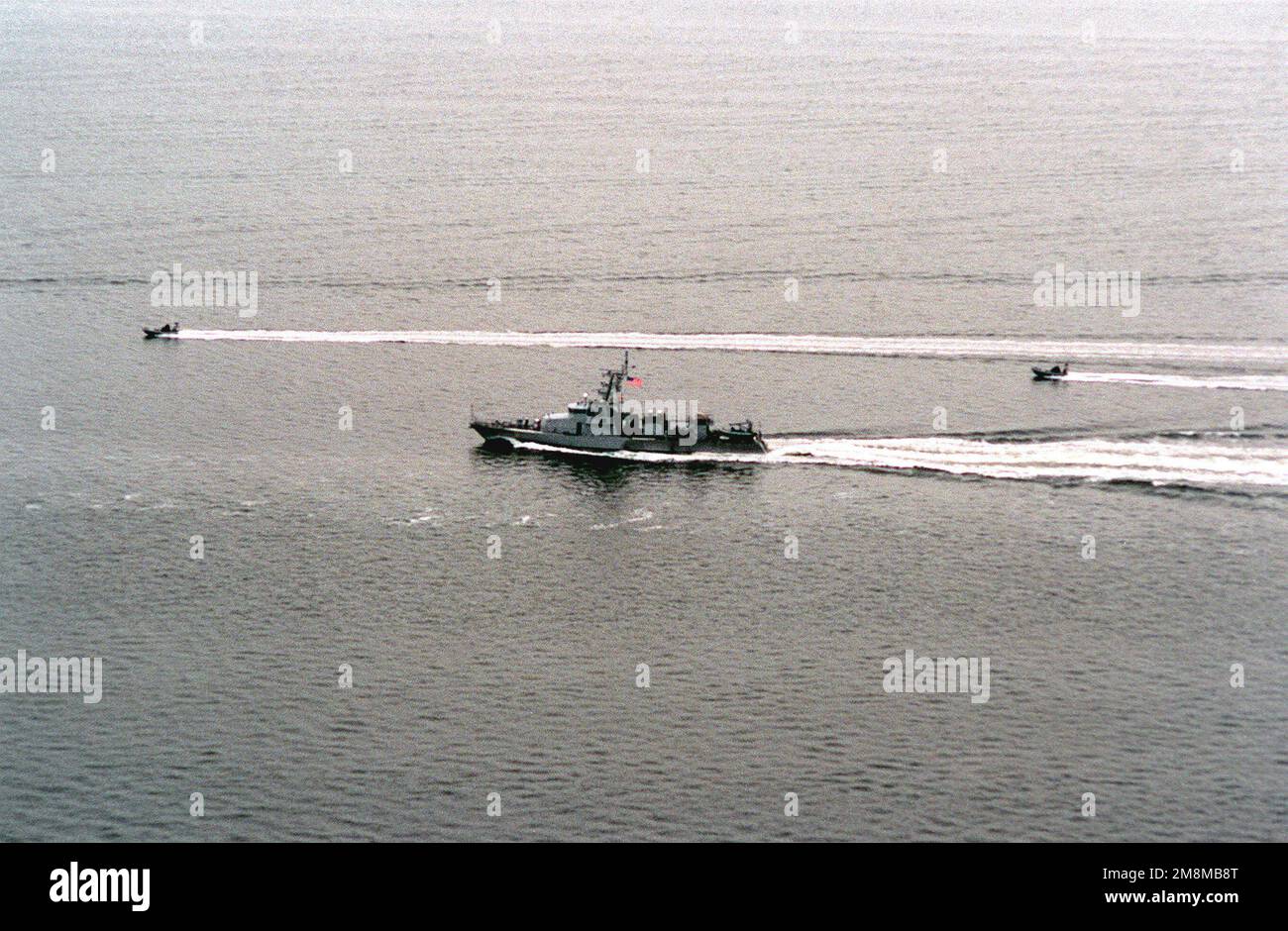 Panoramic port side view of the coastal patrol boat USS CHINOOK (PC-9 ...