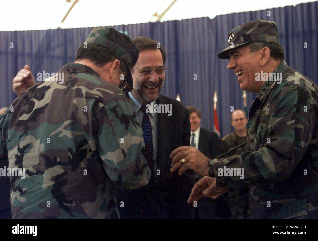 The Honorable Javiar Solana (center), the Secretary General of NATO ...
