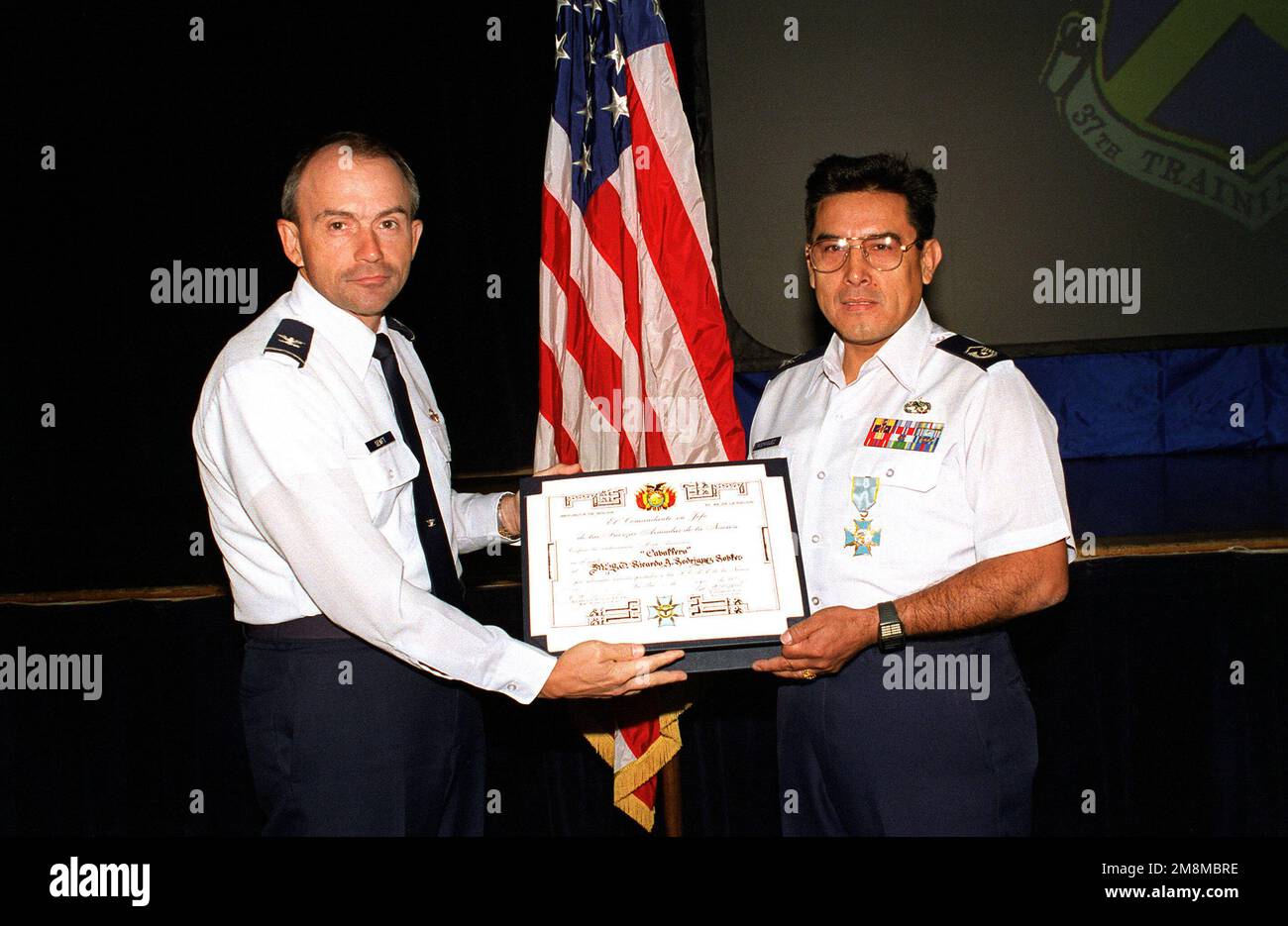 COL. Bruce Senft 37th Training Wing Vice Commander, presents the ...