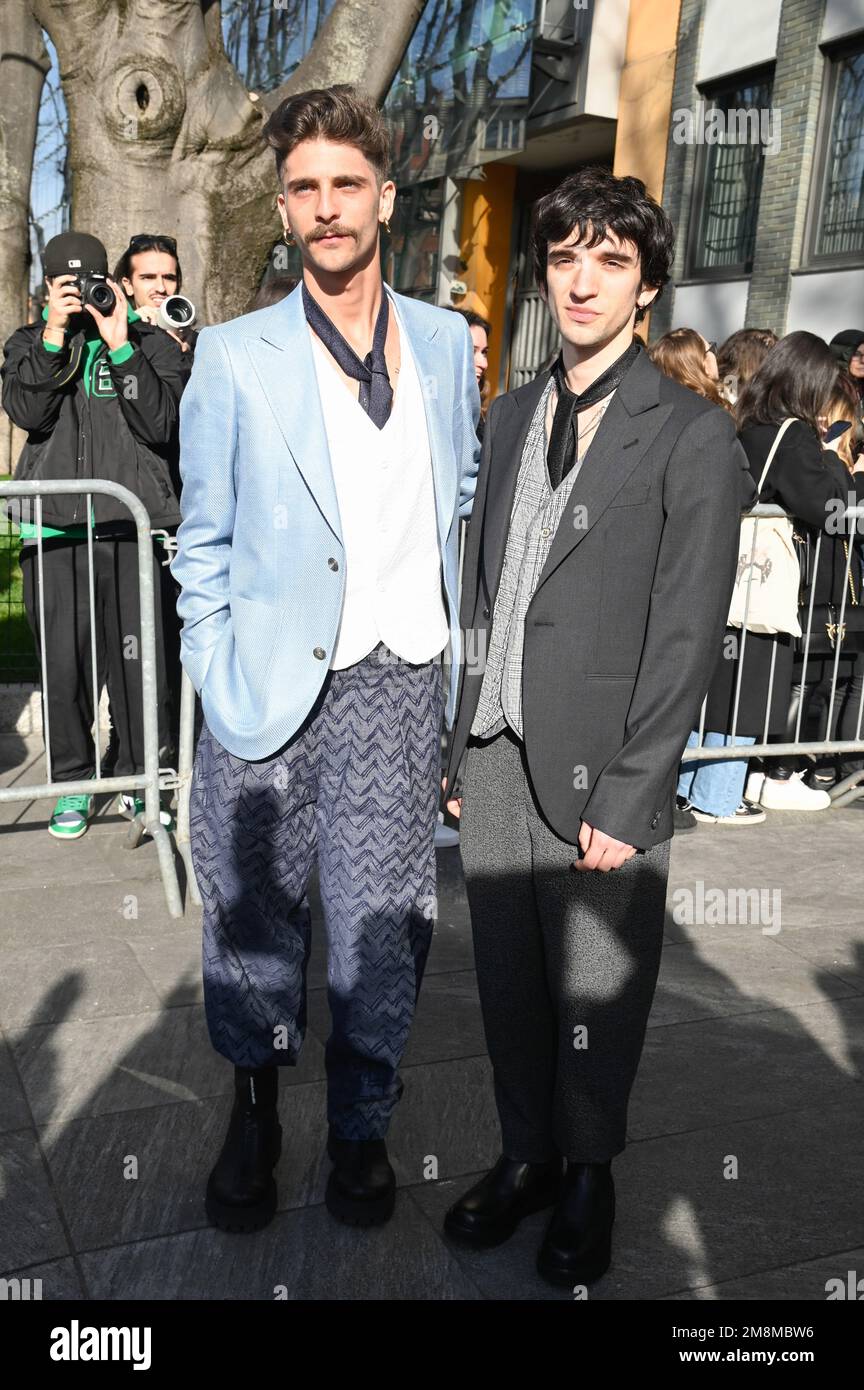 Milan, Italy. 11th Jan, 2023. Milan, Men Fashion Week, Fall Winter 2023 ...