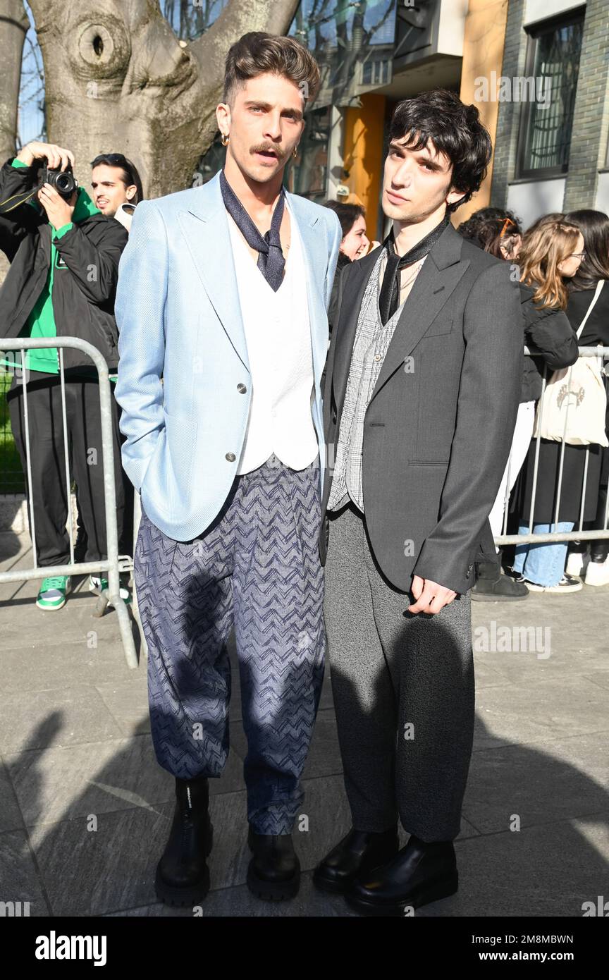 Milan, Italy. 11th Jan, 2023. Milan, Men Fashion Week, Fall Winter 2023 ...