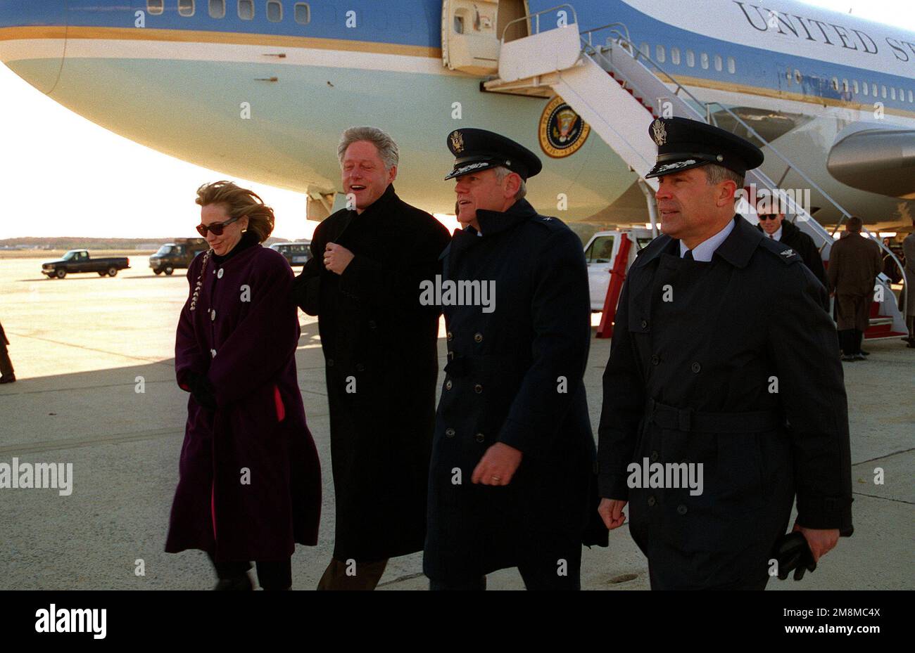 President William Jefferson Clinton and First Lady are escorted from ...