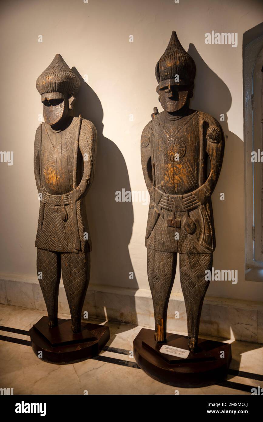 Wooden Kalash staues, Peshawar Museum, Peshawar, Pakistan Stock Photo ...