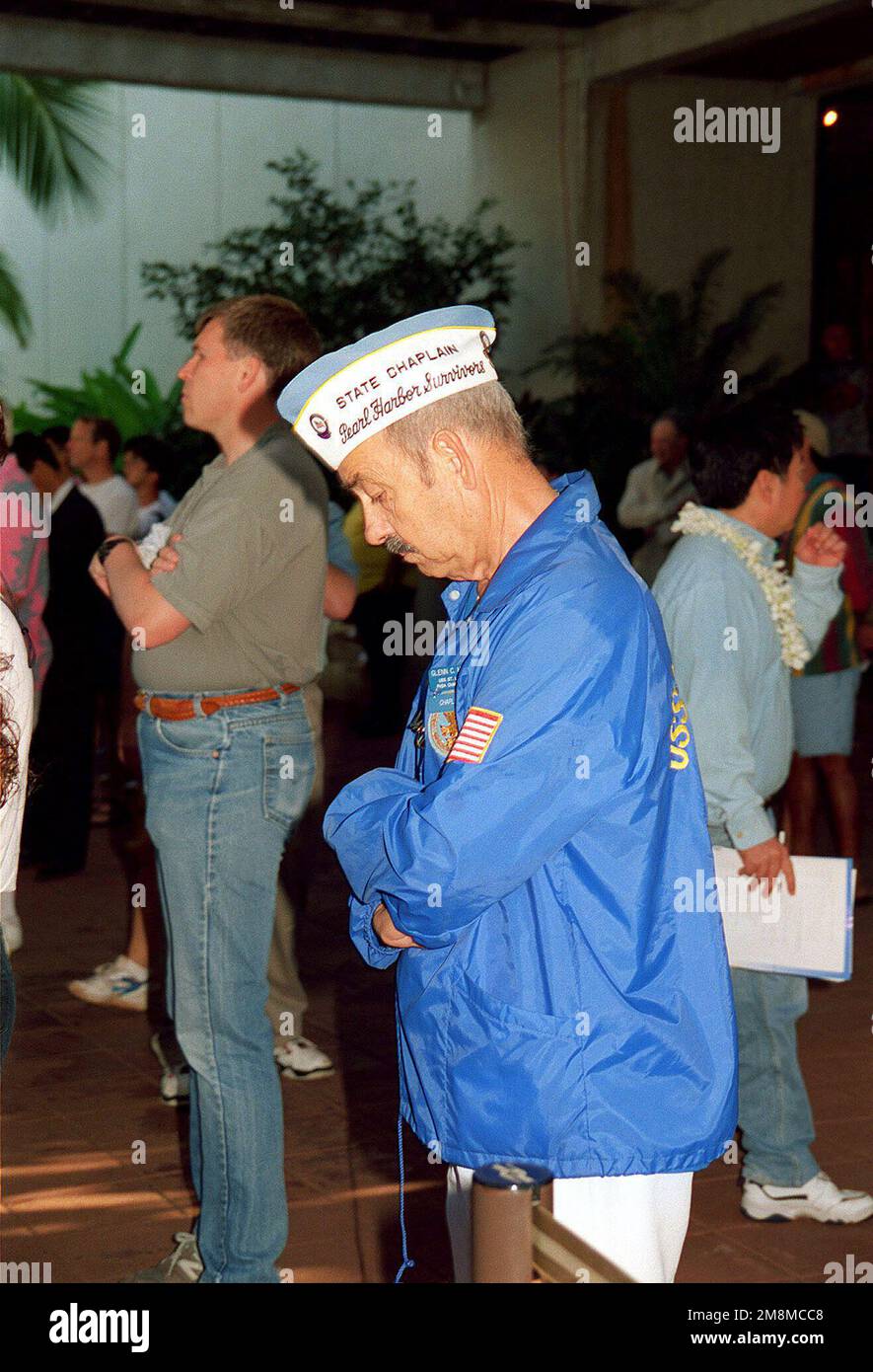 US Navy (retired) PETTY Officer 3rd Class (PO3) Glen C. Hoytt, observes ...