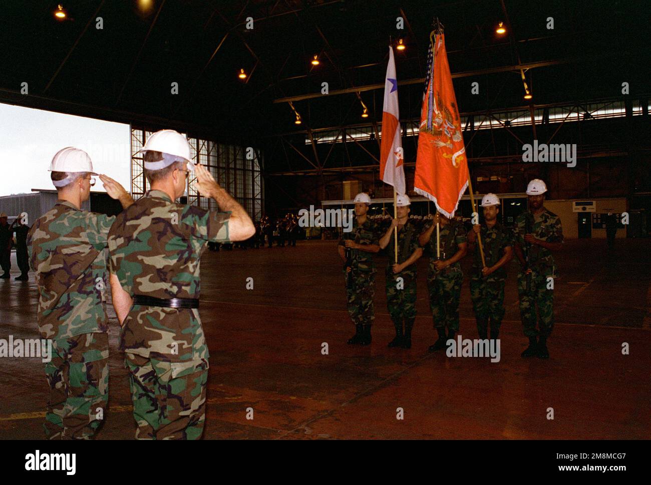 (Left to right) Reviewing officer, Major General Lawson W. Magruder III ...